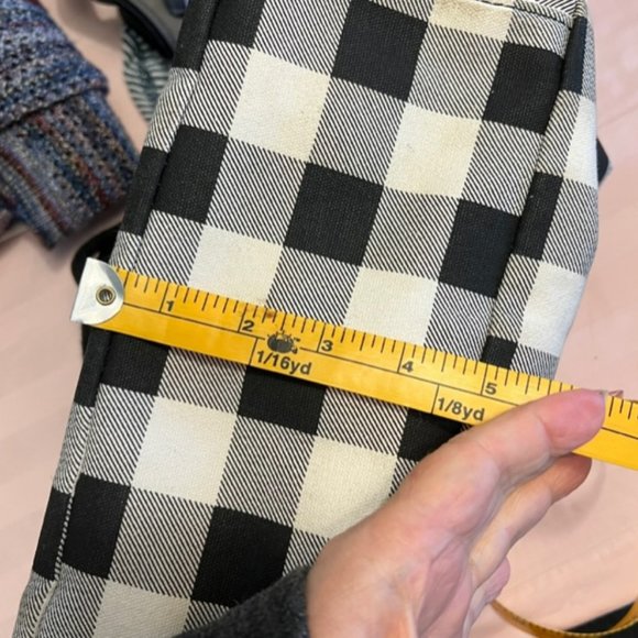 Bags | Buffalo Check Black And White Tote Bag | Poshmark